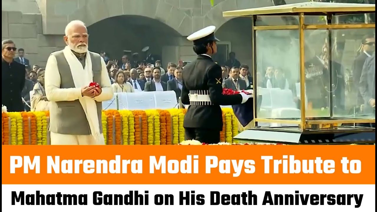 PM Narendra Modi Pays Tribute to Mahatma Gandhi at Raj Ghat on His ...