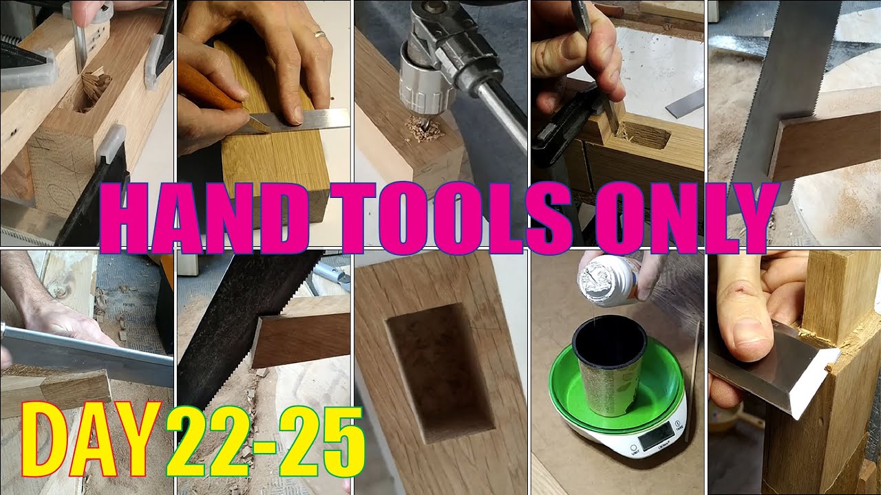 WOODEN TABLE (hand tools only) // AHŞAP MASA (el yapımı) DAYS 22-25 ...