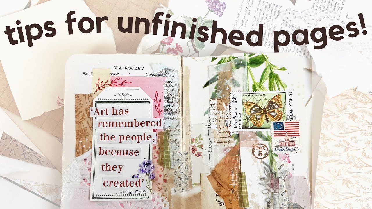 How I transform my unfinished journal pages! 🌟 Altered book / journal ...