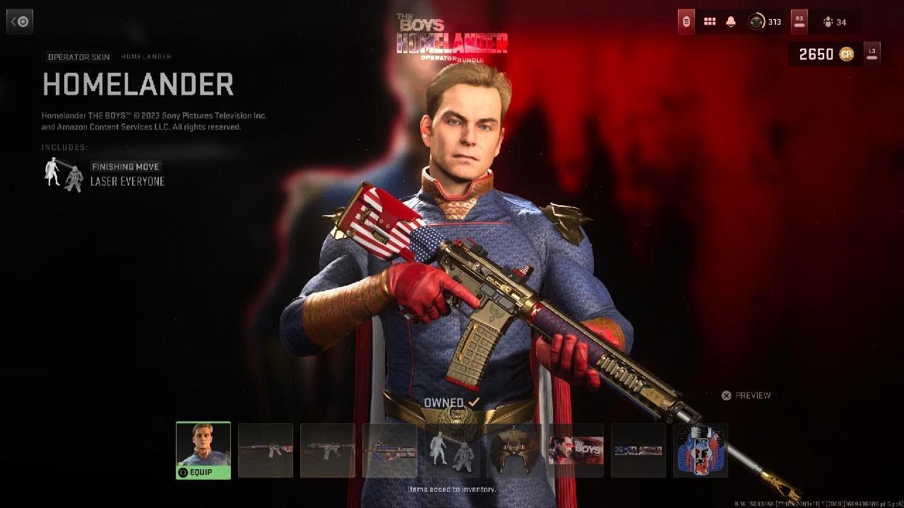 THE BOYS *HOMELANDER X Call of Duty: Modern Warfare II BUNDLE PREVIEW ...