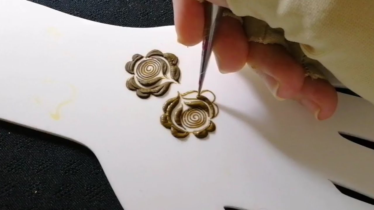 Beautiful/ famous Arabic Roses mehendi design tutorial || Easy full ...
