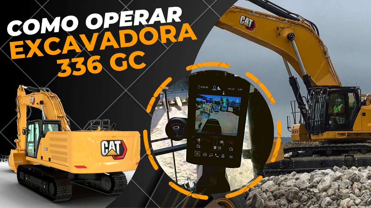 Controles de Excavadora Cat 336 GC - YouTube