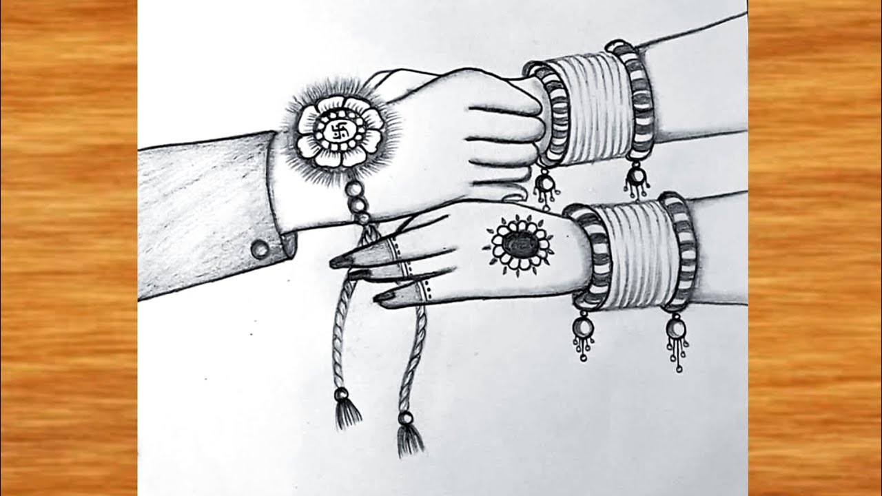 How To Draw brother and sister hand for Rakhi || Pencil drawing easy ...