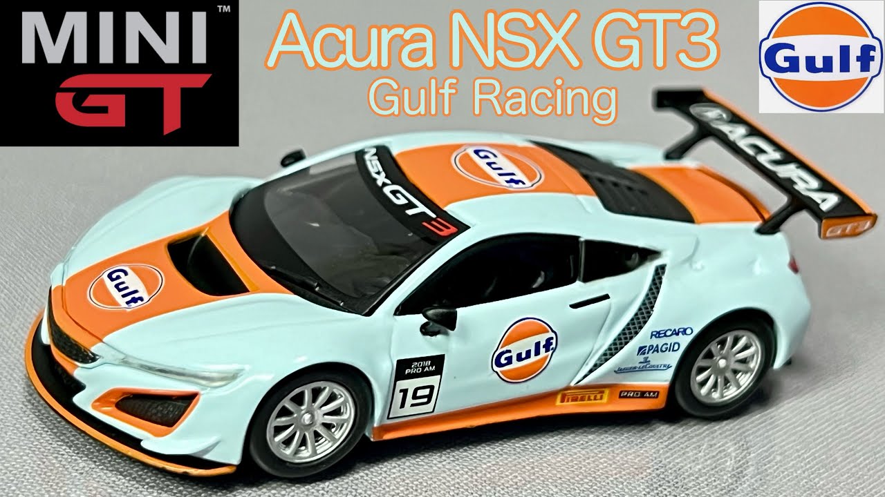 MINI GT 48 Acura NSX GT3 Gulf Racing #19 LHD USA Exclusive MGT00048-MJ ...