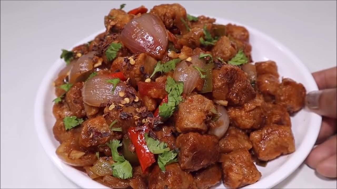 सोयाबीन की सब्जी नए तरह से बनाए-Soyabean ki Sabji Recipe-Soya Chunks ...