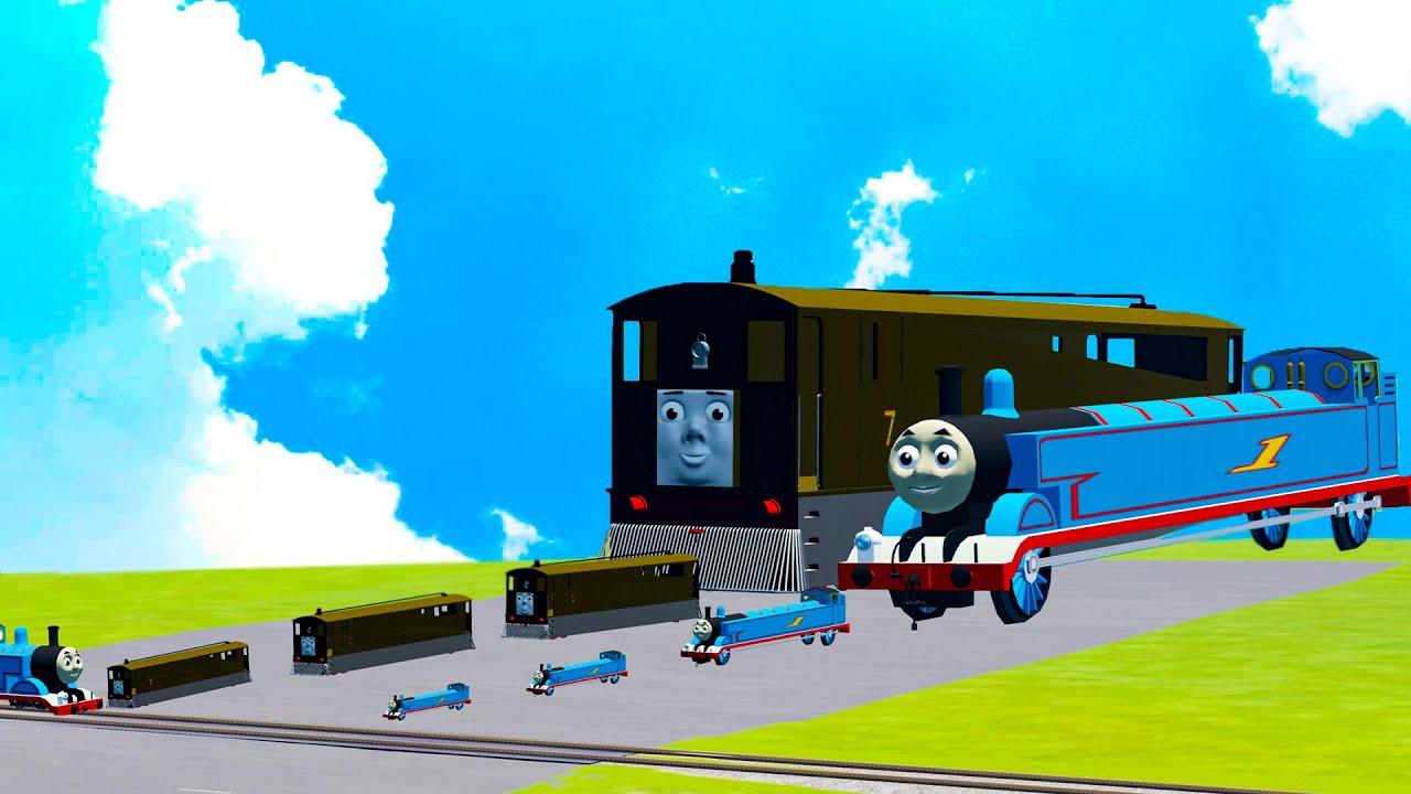 Big & Small: Long Thomas The Train vs Long Toby The Tram Engine vs ...