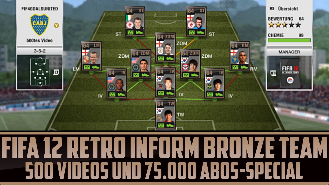 FIFA 12 Retro Special - Inform Bronze Team + Gameplay - YouTube