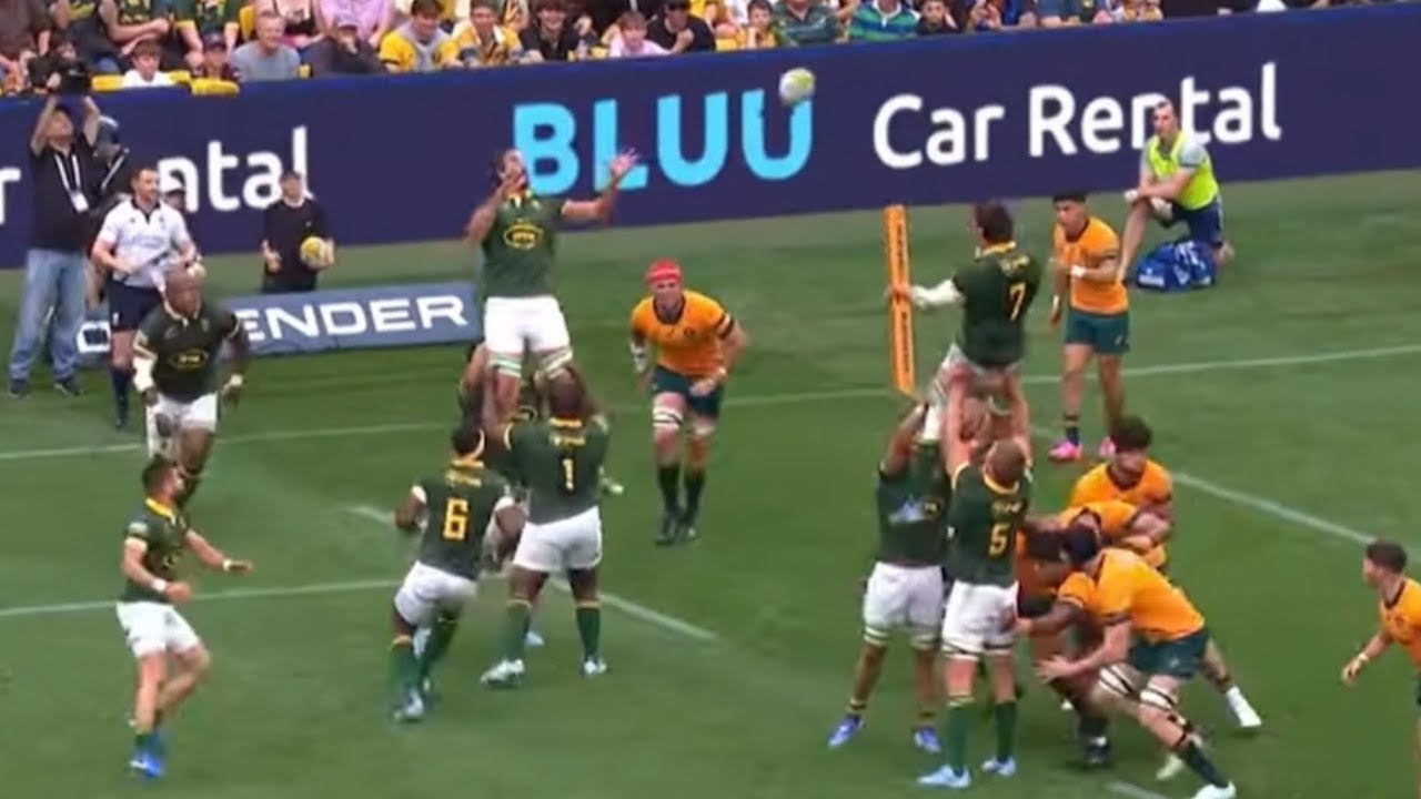SPRINGBOKS LINE-OUT TRY - INSANE DOUBLE LINE OUT OFFLOAD vs AUSTRALIA ...