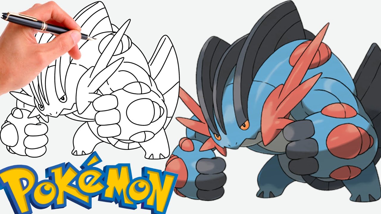 Cómo dibujar MEGA-SWAMPERT POKEMON | Mega Pokemon - YouTube