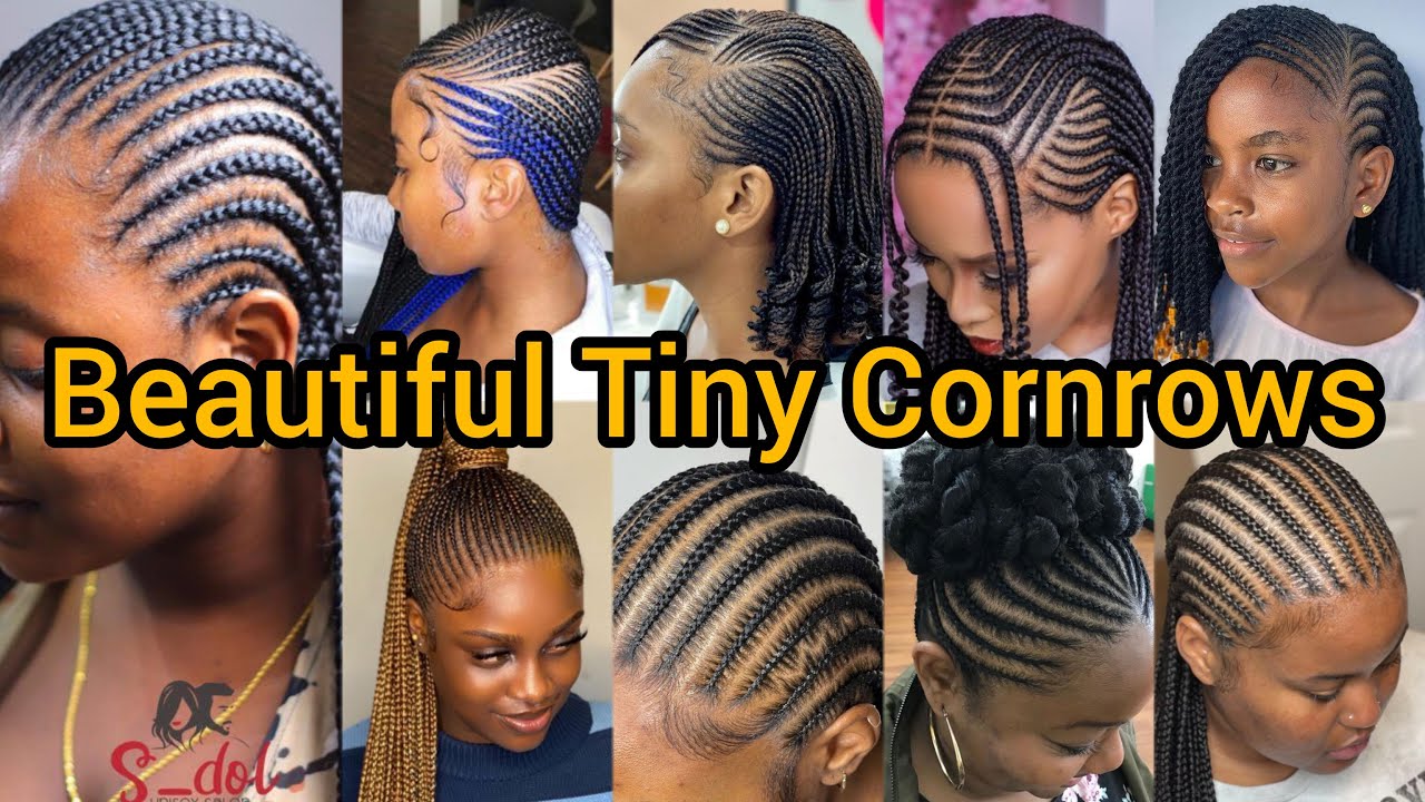 Trending and Flawless Braids Hairstyles for black women | Tiny Cornrow ...