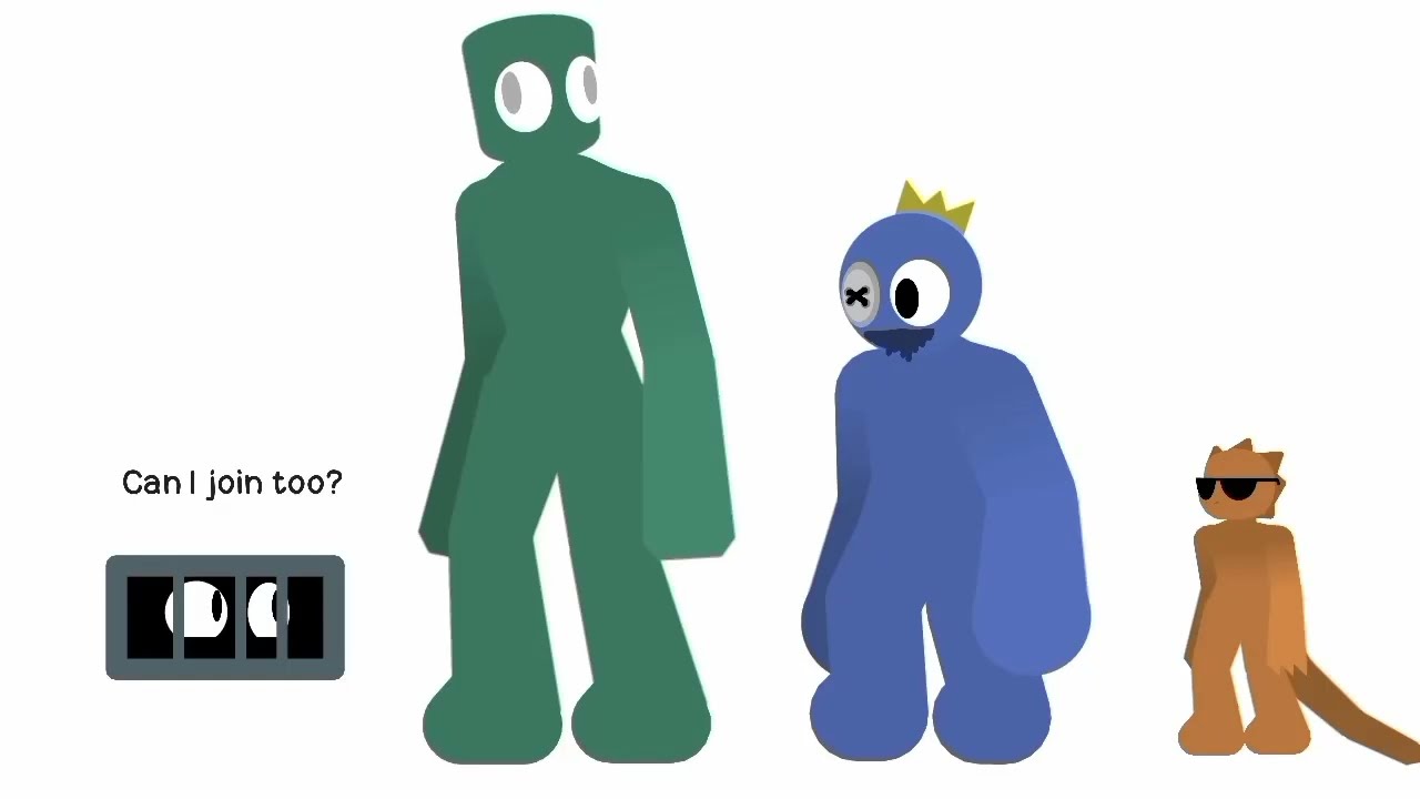 Dr Livesey walk Rainbow Friends animation (Blue, Green, Orange, Purple ...