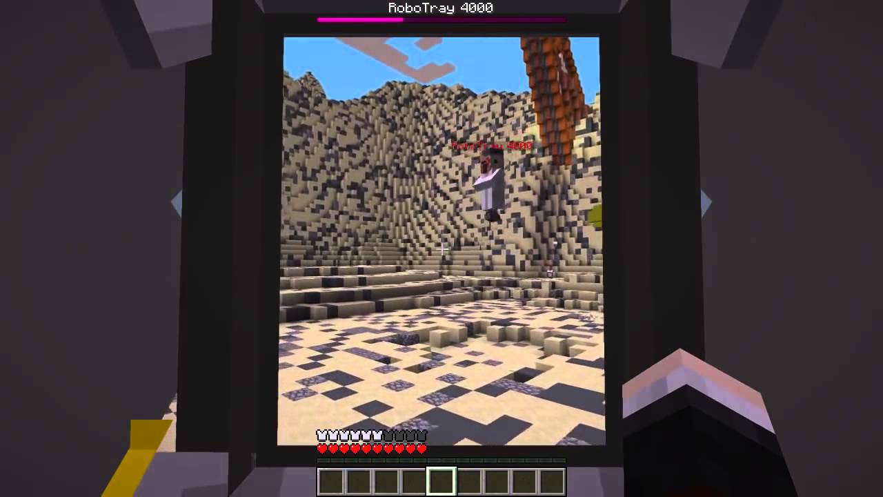 Minecraft GIANT BANANA ROBOT FIGHT!! Custom Mod Challenge - YouTube