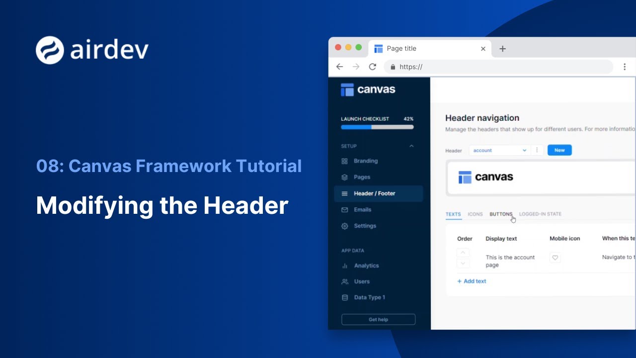 Canvas Framework Tutorial: Modifying the Header [8/8] - YouTube