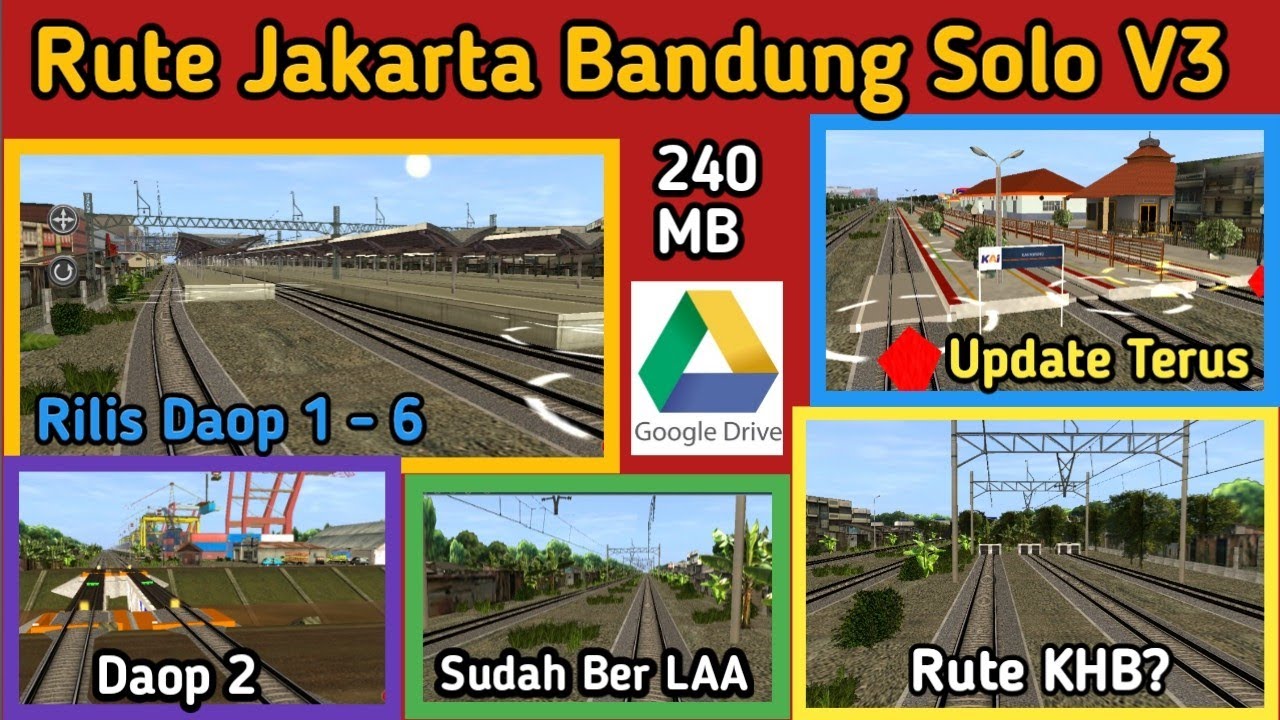 Share & Review Rute Update Daop 1 - 6 V3 Jakarta Bandung Solo & Cara ...