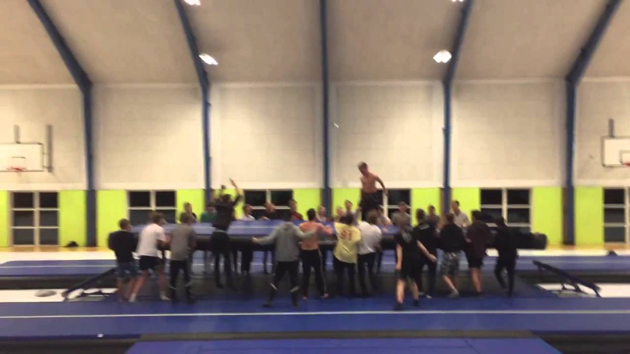 Huge quadruple backflip (with a little help from friends!) - YouTube