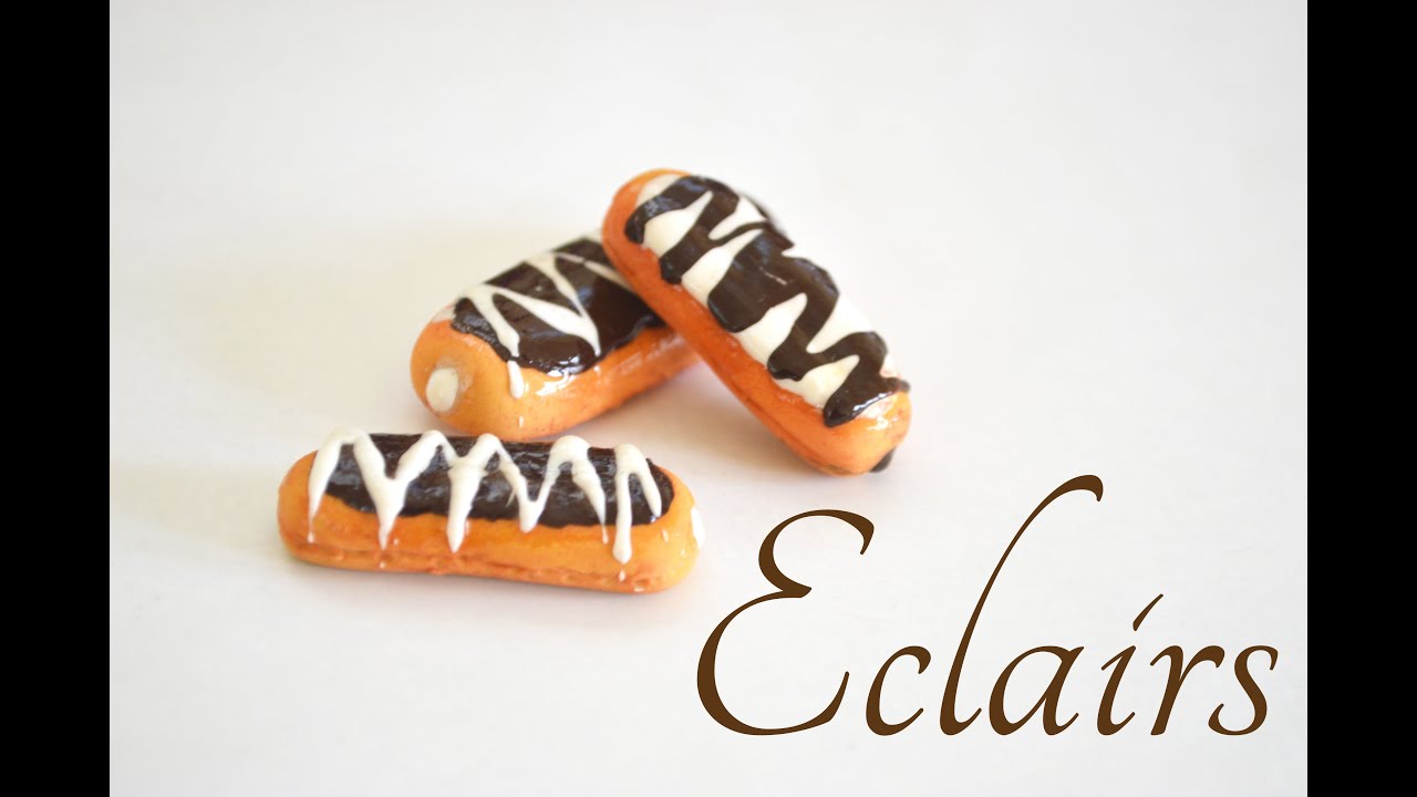 Simple Eclairs Polymer Clay/ Cold Porcelain Tutorial | Eclairs de ...