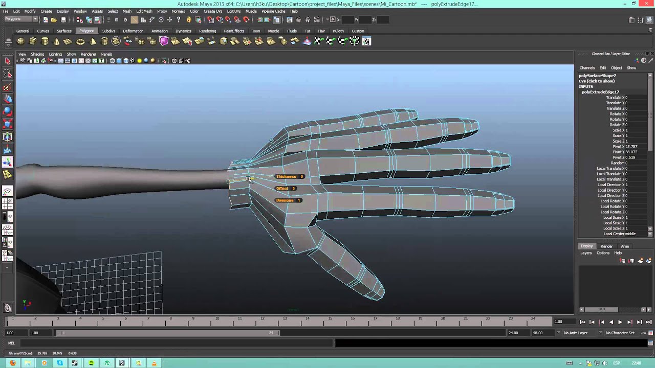SpeedModeling - Cartoon Hand - #Maya - YouTube