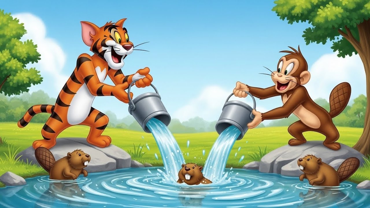 Tiger and Monkey Save the Forest Friends | Cute Kids Cartoon Adventure ...