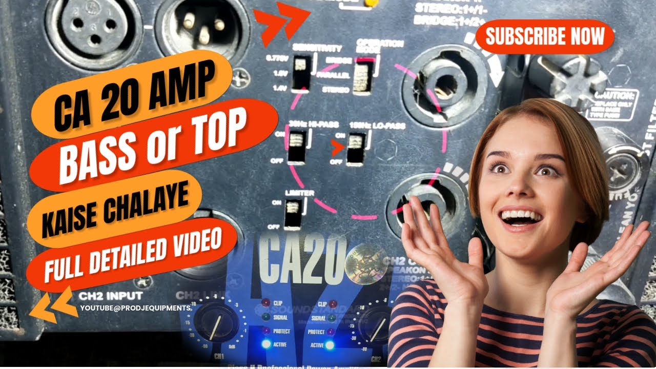 Ca 20 Amplifier me Bass Or Top kaise Chalaye | How to run bass and top ...