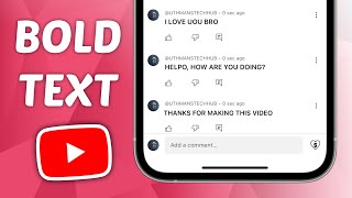 How to Make BOLD Text on YouTube