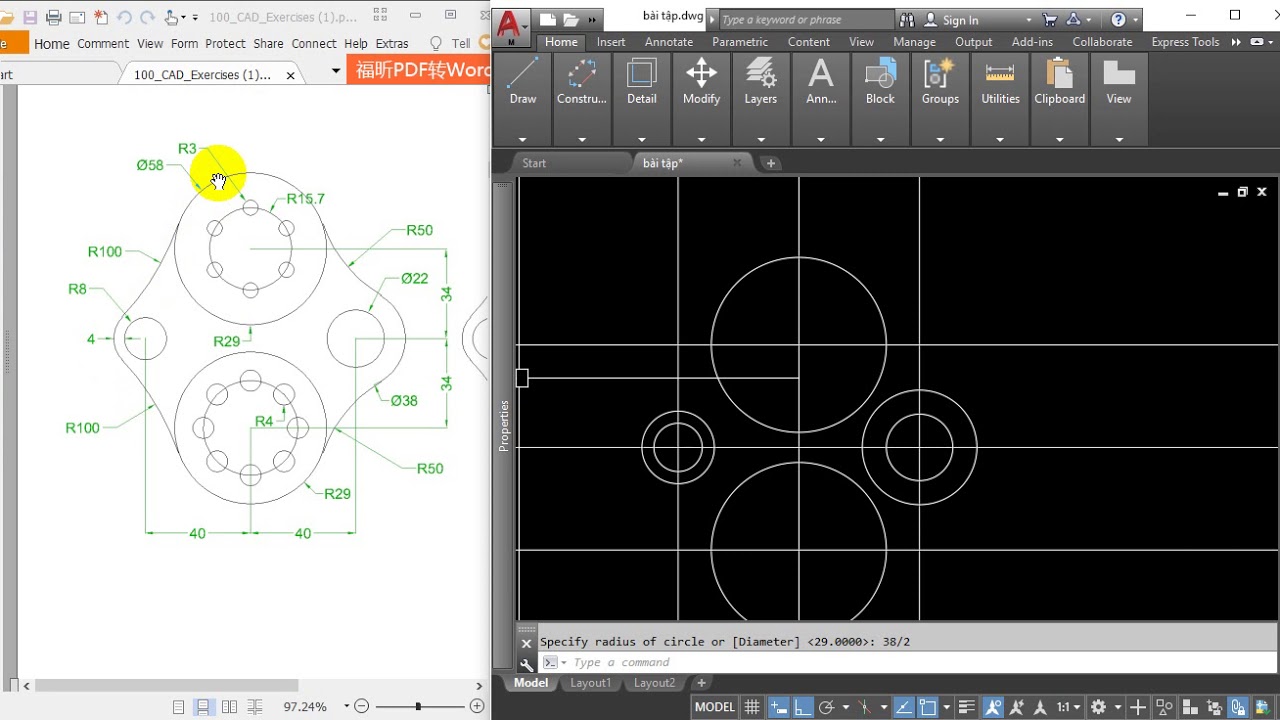 AutoCAD Mechanical Tutorial | Lesson 7 | Giáo trình AutoCAD - YouTube