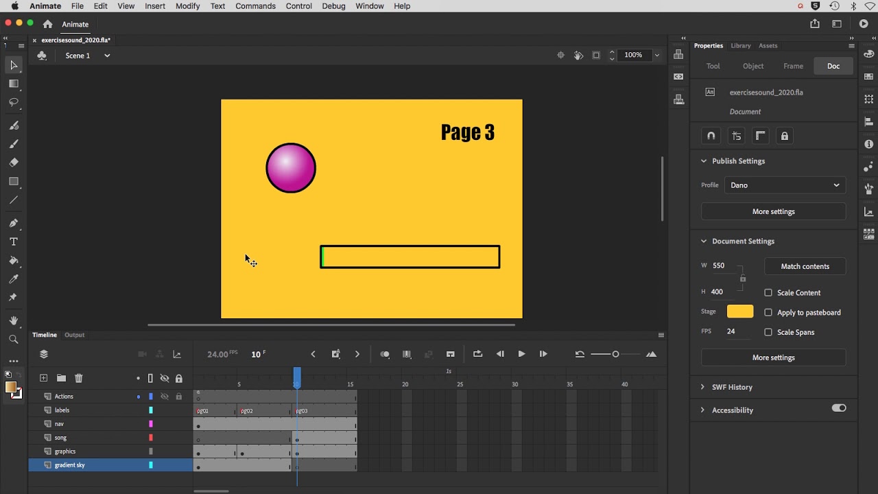 Animate Sound Exercise - Part 1 - YouTube
