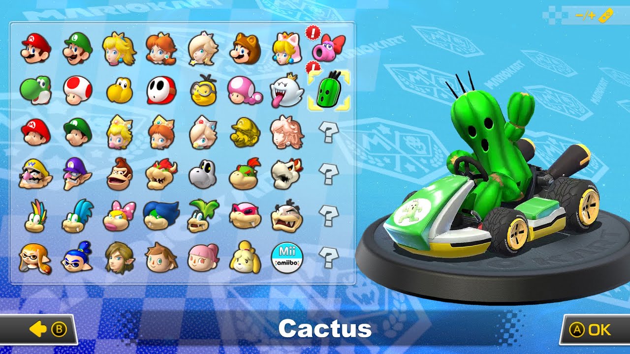 What if you play Cactus in Mario Kart 8 Deluxe (DLC Courses) 4K - YouTube