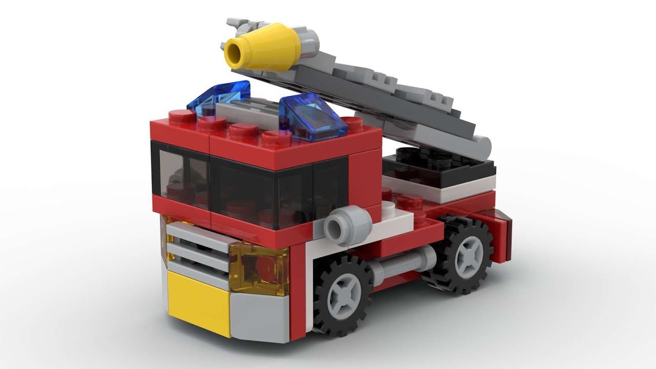 Lego 6911 Mini Fire Truck Speed Build Studio Bricklink LDD by PLegoBB ...