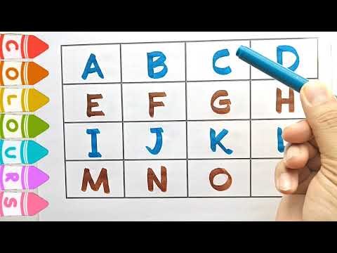 Learn to WRITE and DRAW ABCD in English | A to Z Alphabets | a for ...