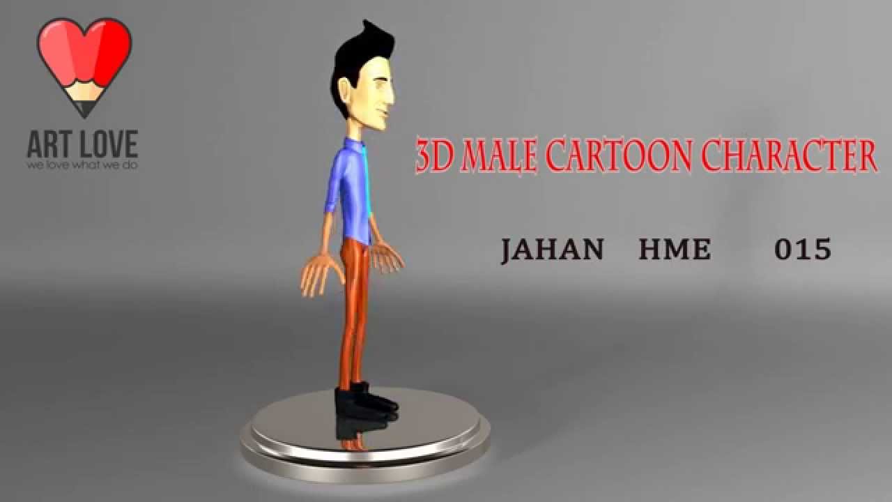 3D Male Cartoon Character - YouTube