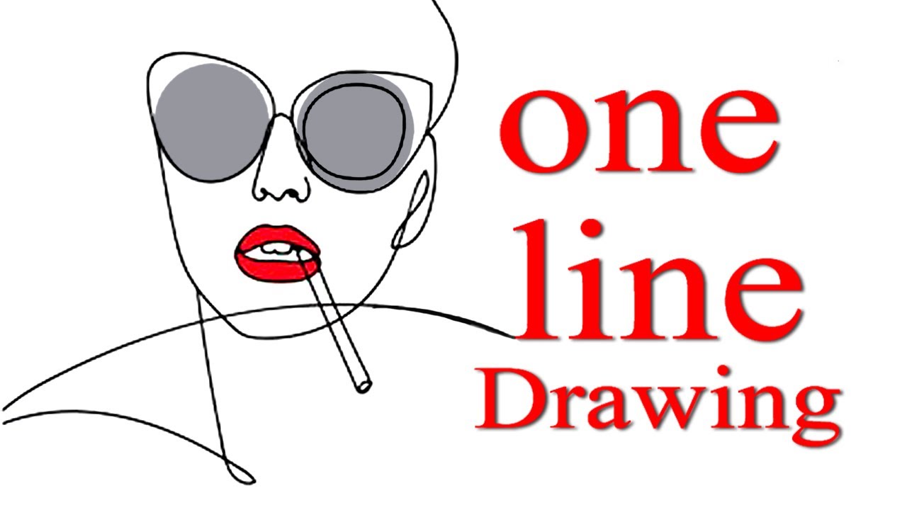 learn how to drawing by one line - face drawing - YouTube