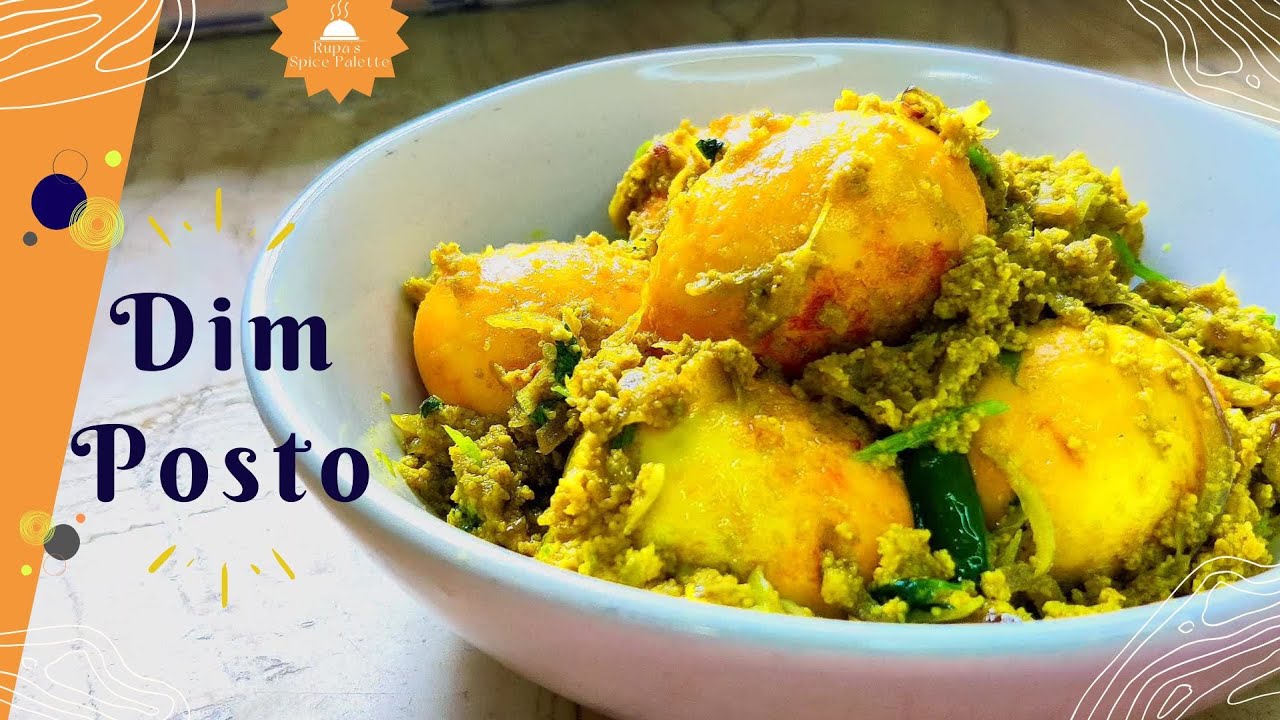 ডিম পোস্ত/Dim Posto-Bengali Egg Curry with Poppy Seeds | Easy Bengali ...