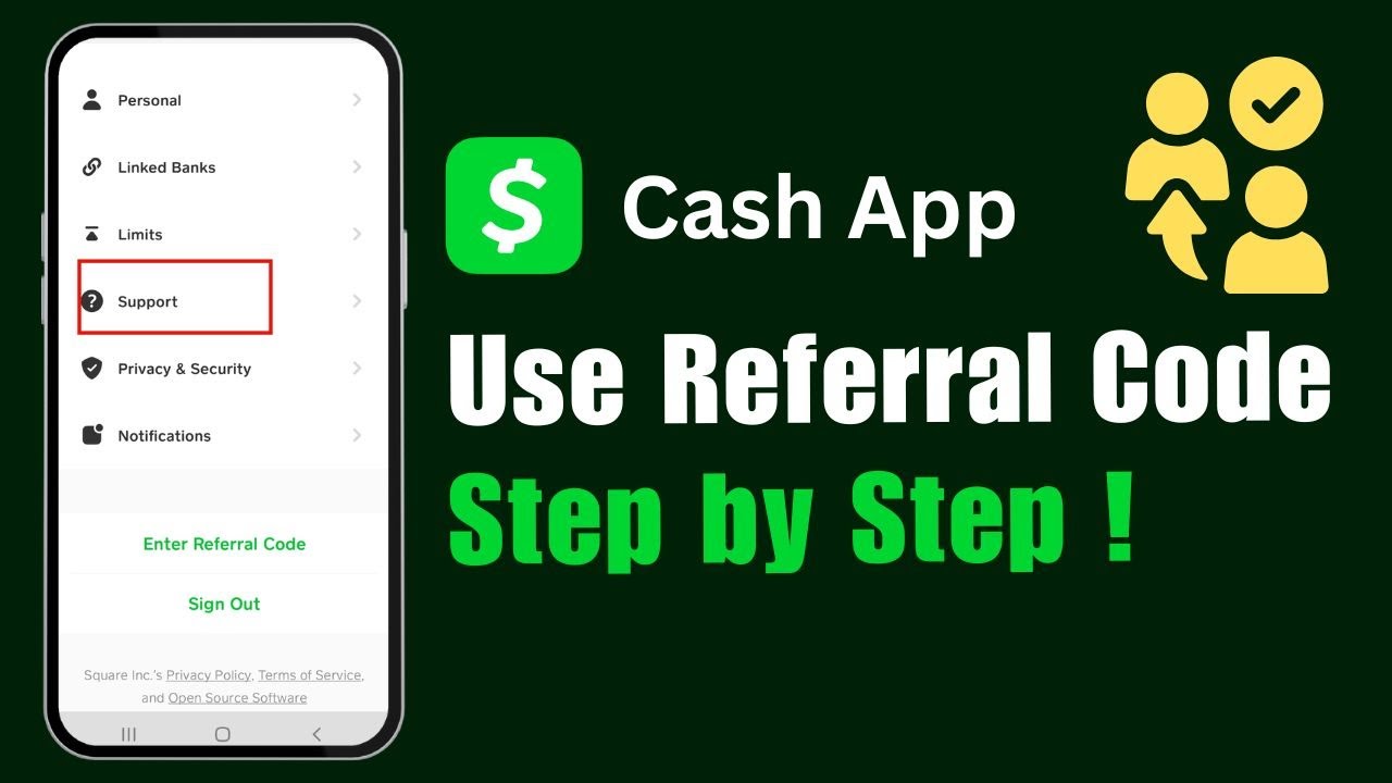 How to Use / Enter Referral Code on Cash App | Get Bonuses ! - YouTube