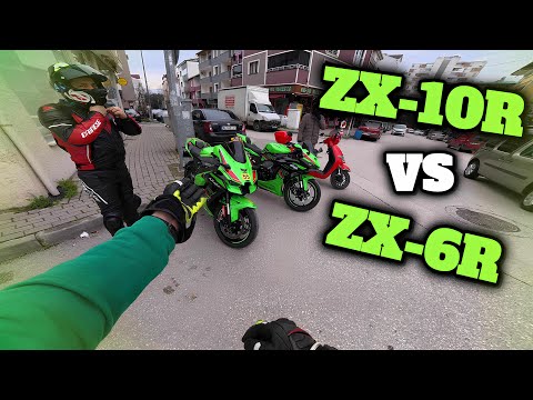 ZX10R İLE YARIŞTIM ! ZX6R İLE OTOBANDA EFSANEVİ GAZLAMA !
