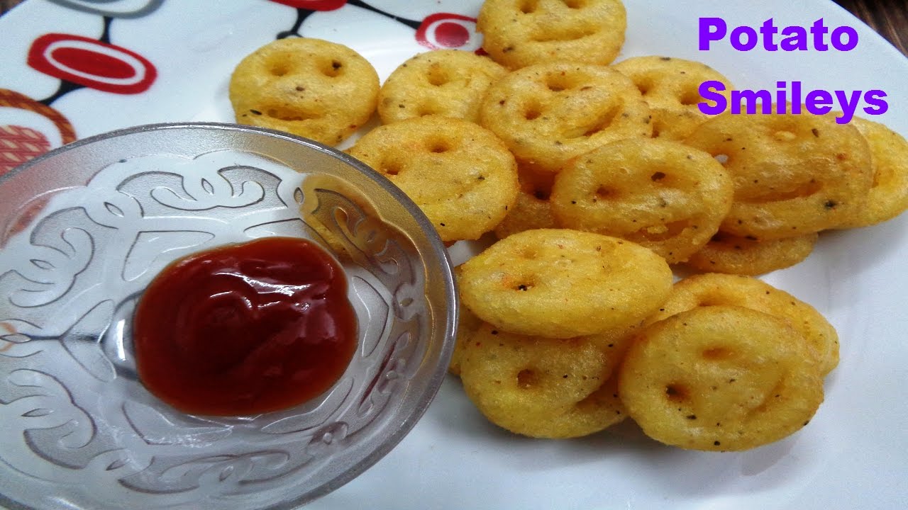 Potato Smiley Recipe | Easy and quick Party Snack | How To Make Best ...