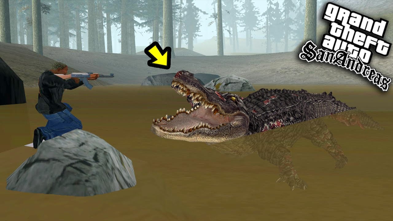 شاهد أكبر وأخطر تمساح في جي تي اي سان اندرياس GTA San Andreas Crocodile ...