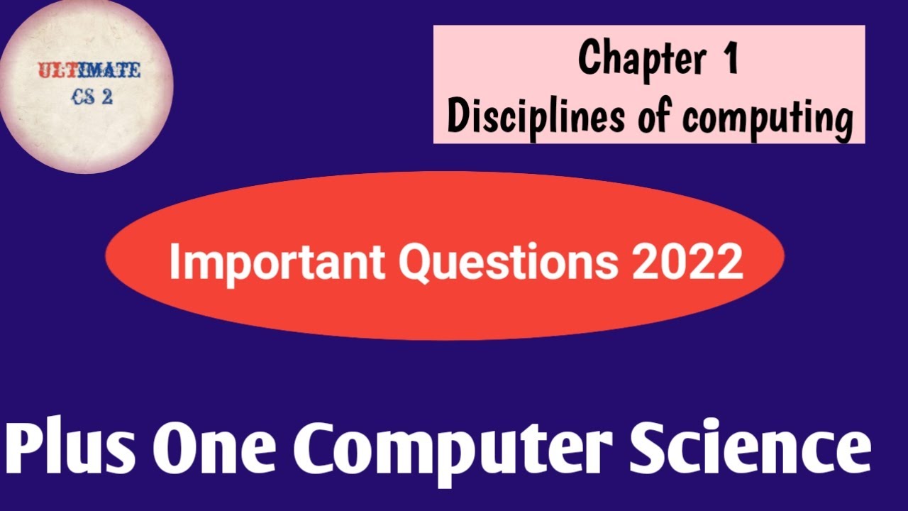 Plus One Computer Science Chapter 1 Important Questions YouTube Plus One Computer Science Chapter 1 Important Questions YouTube