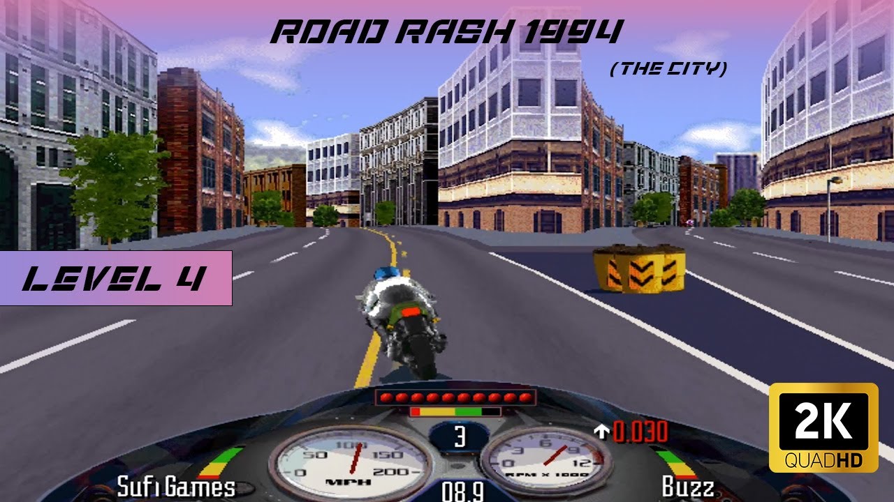 Road Rash 1994 | The City | Level - 4 - YouTube
