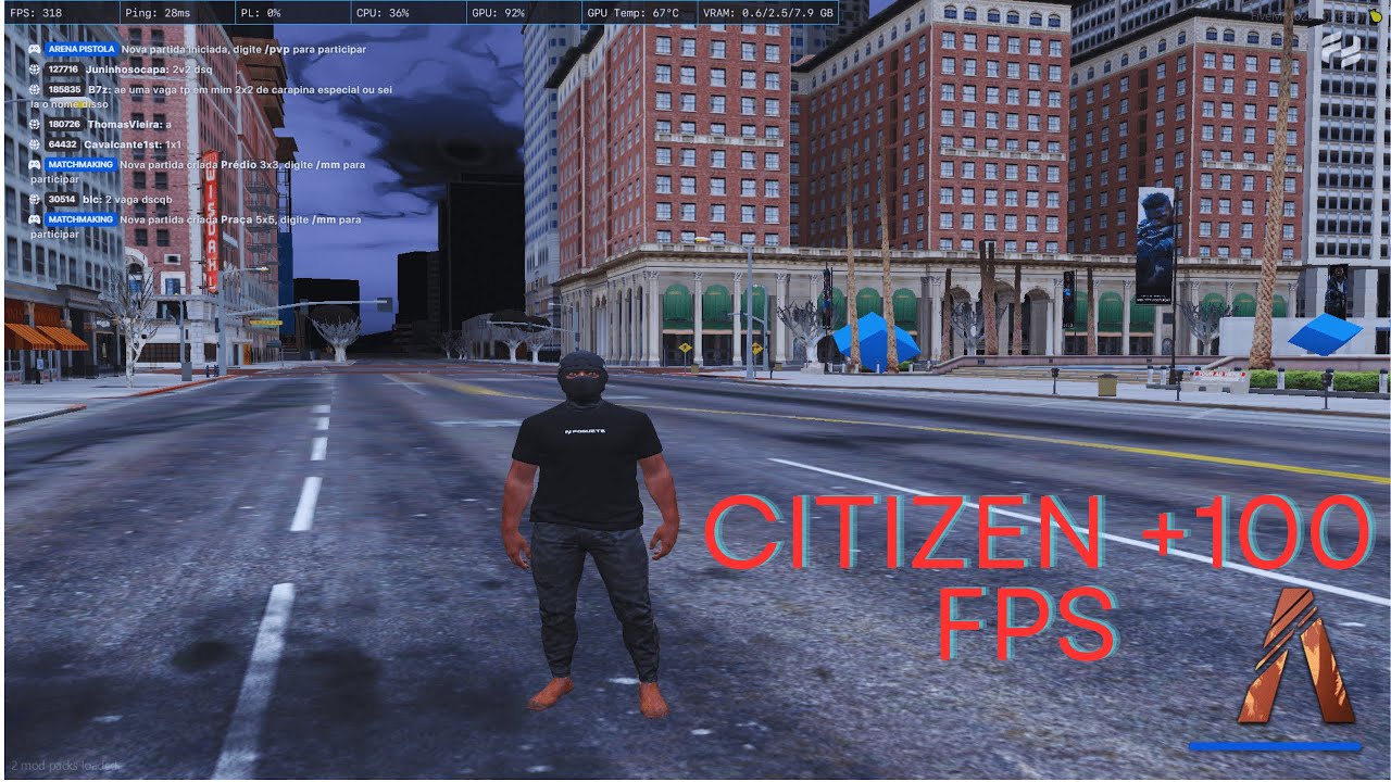 CITIZEN FIVEM +100FPS OTIMIZADA PARA PC FRACO MELHOR CITIZEN PARA PC ...