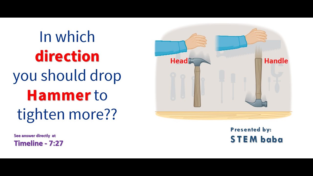 | In which direction you should drop hammer ? | Newton's second law ...