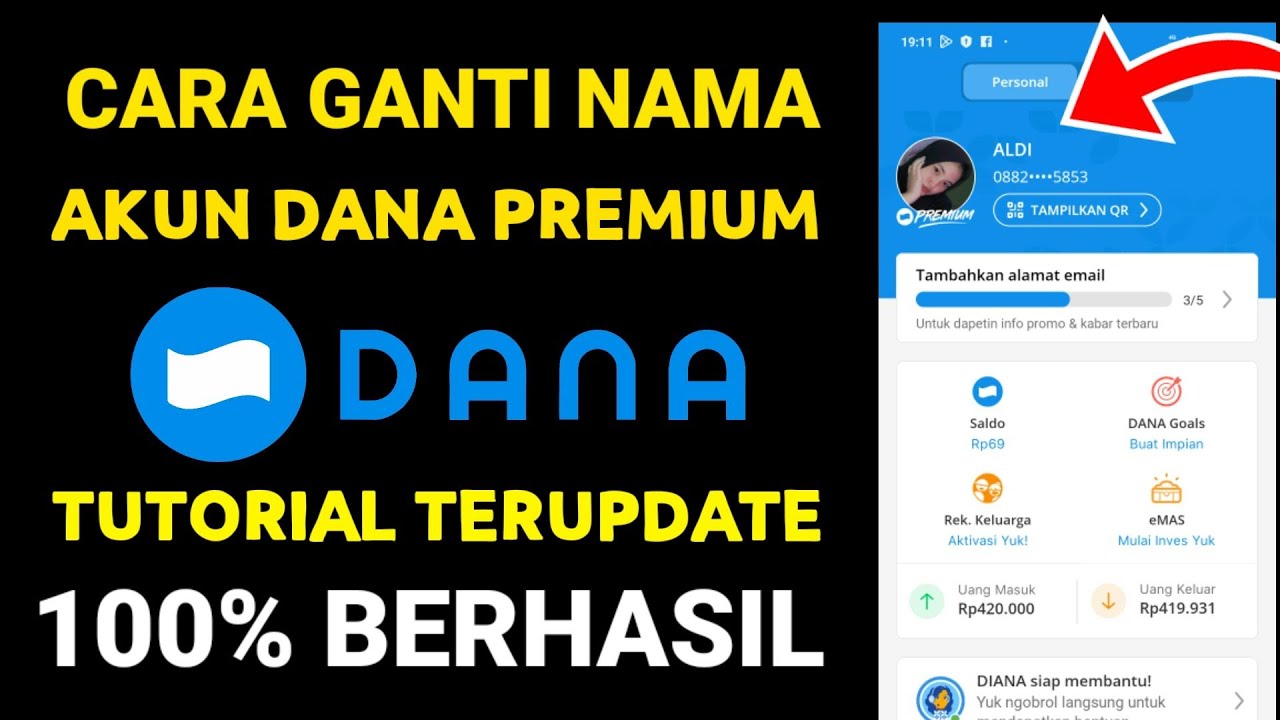 Cara Ganti Nama Akun Dana Premium | Ubah Nama Dana Premium 2024 - YouTube