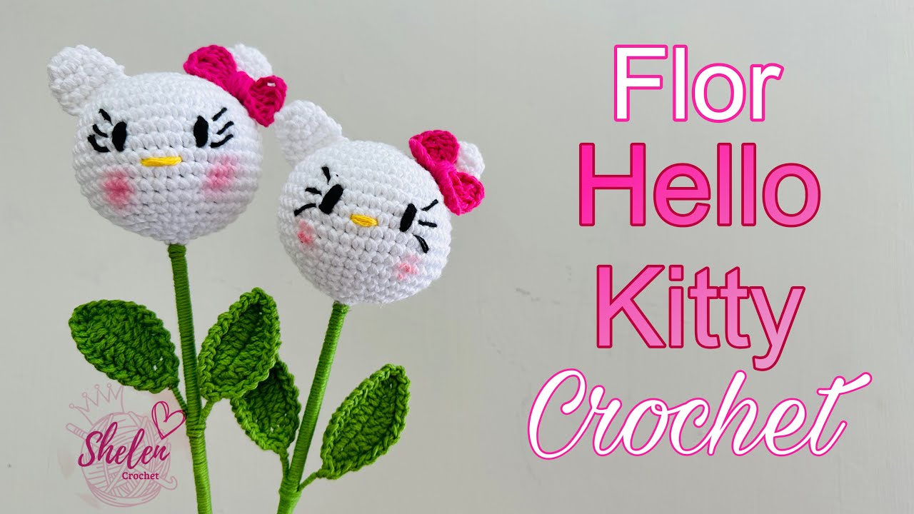 Hello kitty flor 🌺#flores #hellokitty #tejido - YouTube
