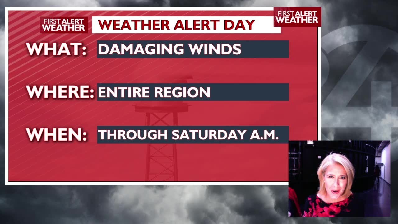 WEATHER ALERT DAY: High Wind Warning through 11:00 a.m. Saturday - YouTube