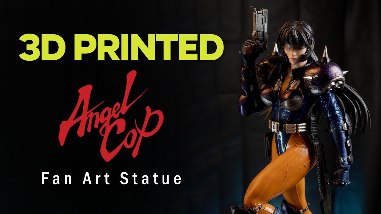 Angel Cop 3d Printed Fan Art Statue - YouTube