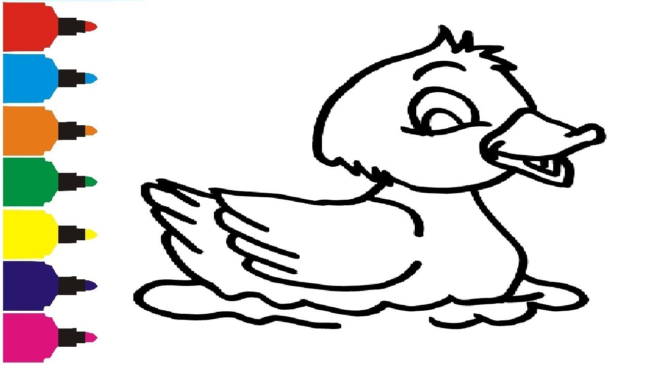 Small duck floating on a water | Drawing | Tameez4u - YouTube