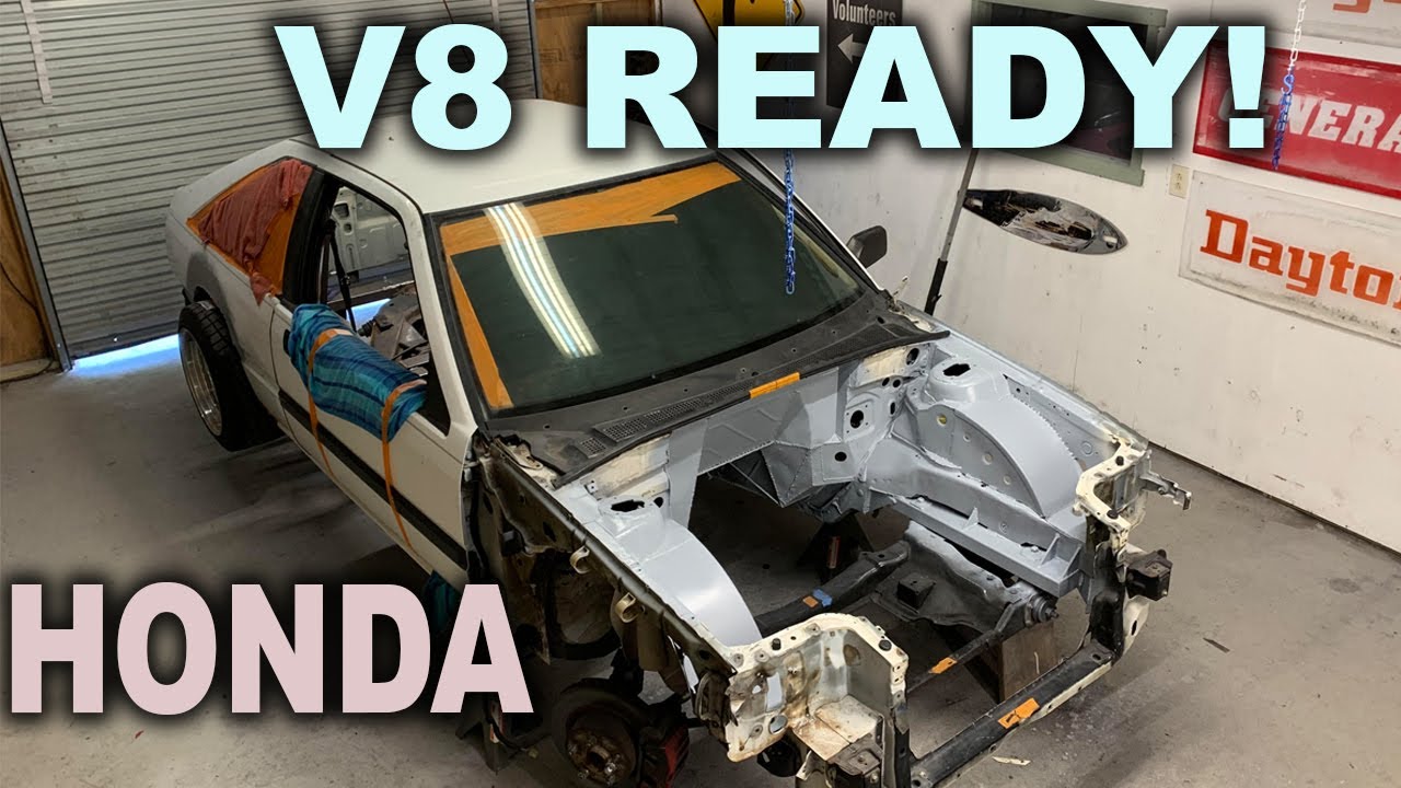 LS Swapped Honda Accord Firewall Pushed Back! EXTREME Modification ...