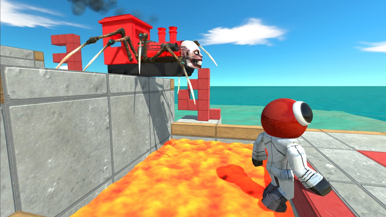 Creepy Monster Challenge To Jump Over 4 Lava Levels - ARBS - YouTube