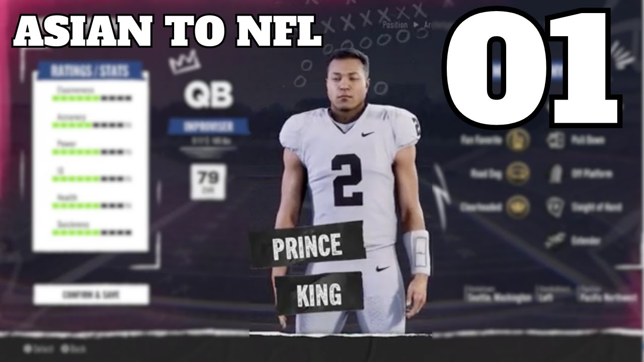 Asian to NFL - Road To Glory Ep.1 - NCAA 25 - YouTube
