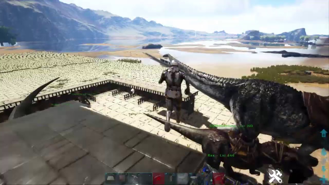 playing ark at my new maga base and how to use console cammands - YouTube