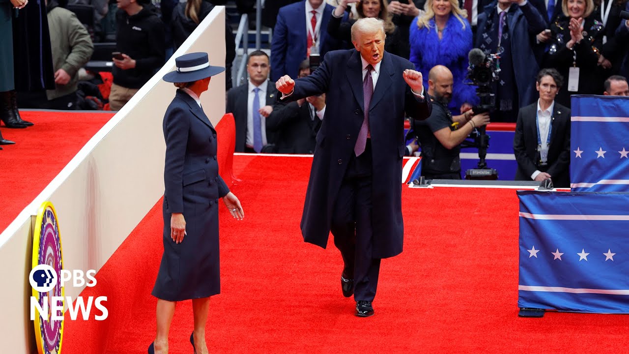 WATCH: President Trump attends inaugural parade at Capital One Arena ...